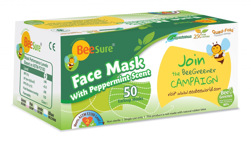 Beesure Face Mask Peppermint Scent$12.99 per box – Glove Express